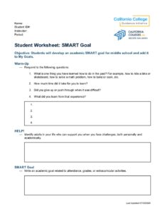 SMART Goal_Student Worksheet Fillable [remediated] – Resource Hub